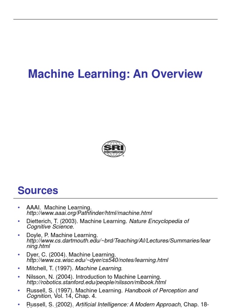 Machine Learning Overview | PDF | Artificial Neural Network ...