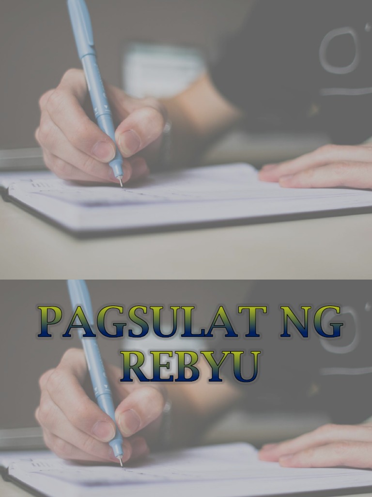 Pagsulat Ng Rebyu