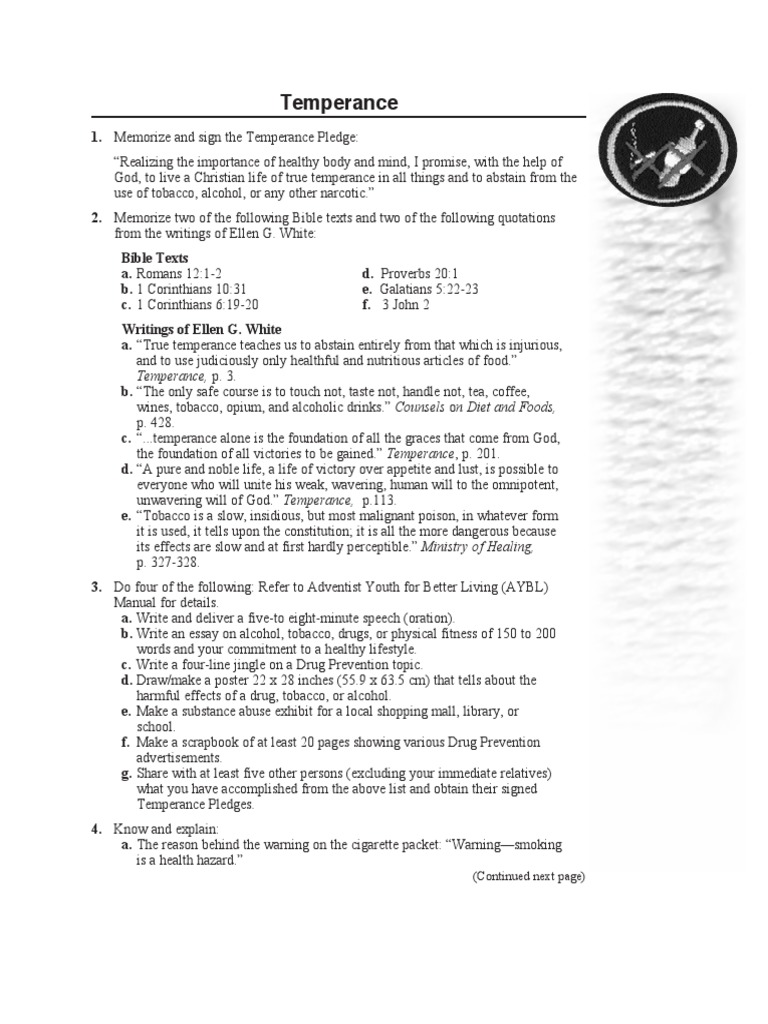 Temperance | PDF | Substance Abuse | Tobacco