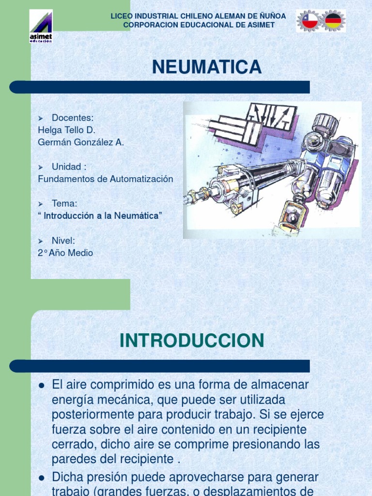 Introducción a la Neumática Industrial | PDF | Neumática | Ingeniería ...