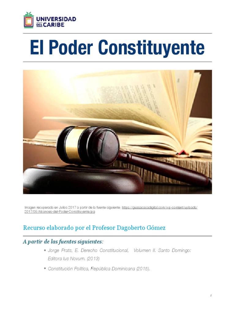 El Poder Constituyente | PDF | Ciencias Políticas | Ley constitucional