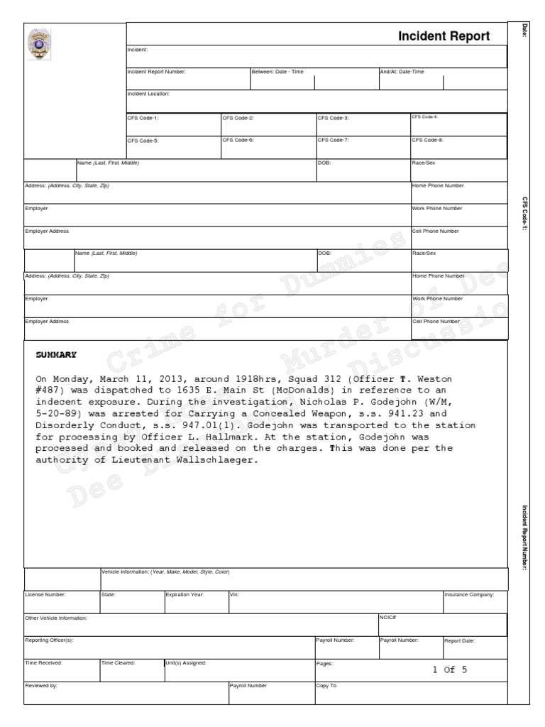 An Indecent Exposure Incident at McDonald's Leads to Arrest | PDF ...