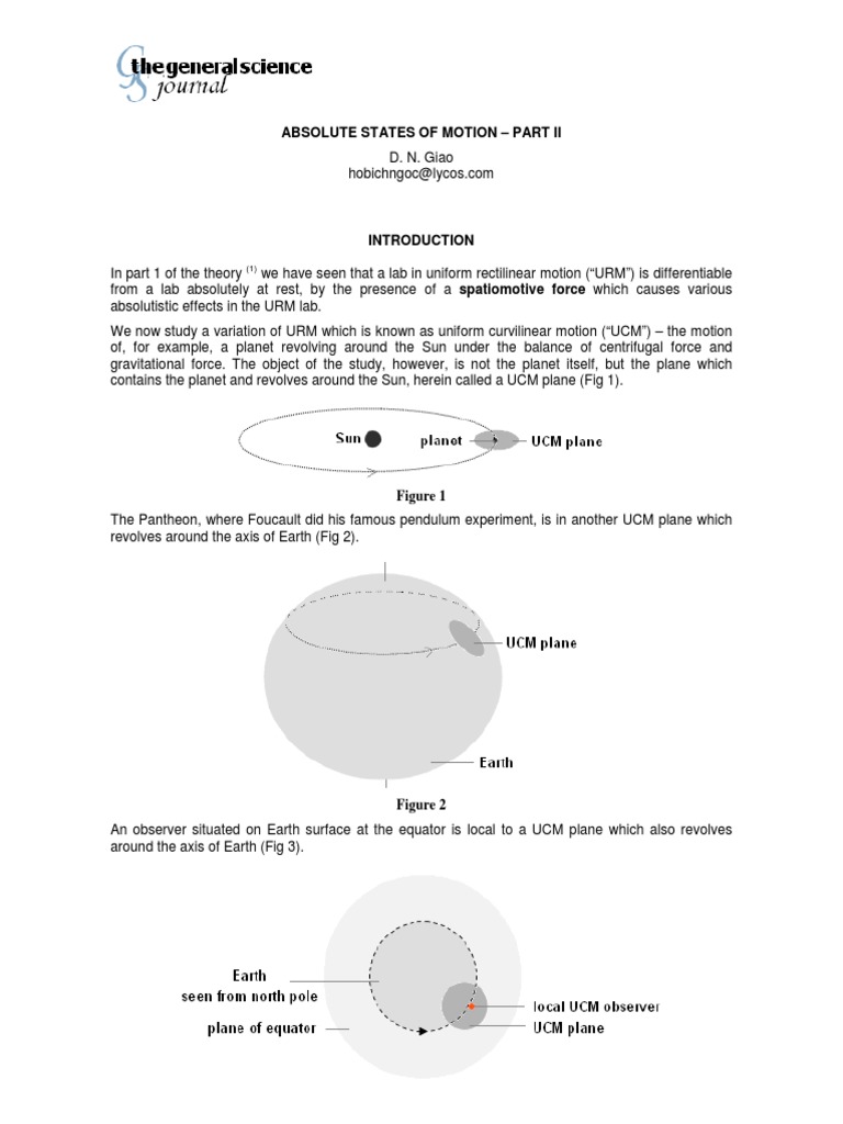 Absolute States of Motion Part 2 | PDF | Orbit | Force