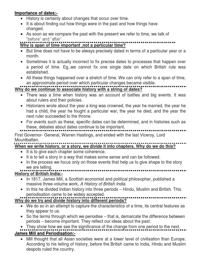 Importance of Dates | PDF | British Raj | Colonialism