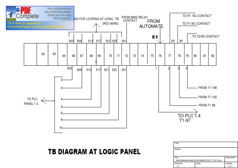 TB Diagram at Logic Panel: From Automate | PDF | Control Engineering ...