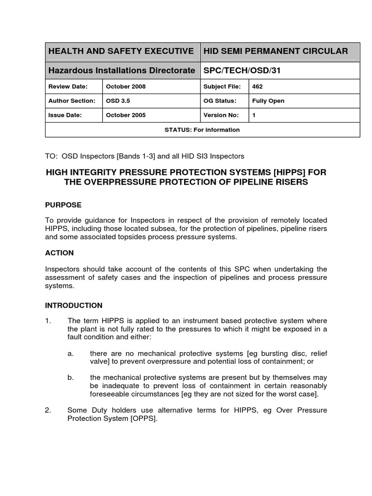 Health and Safety Executive Hid Semi Permanent Circular Hazardous ...