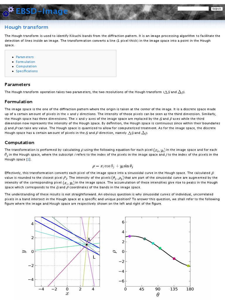Hough Transform - EBSD-Image | PDF | Optics | Areas Of Computer Science