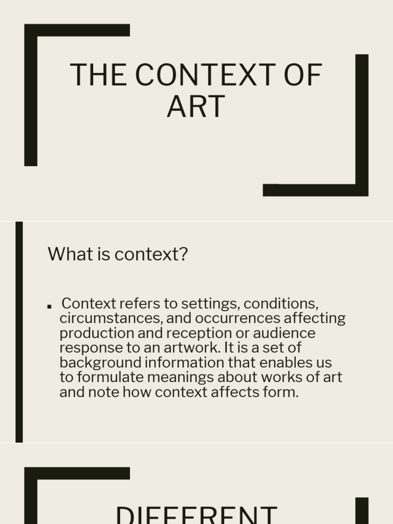 The Context of Art | PDF