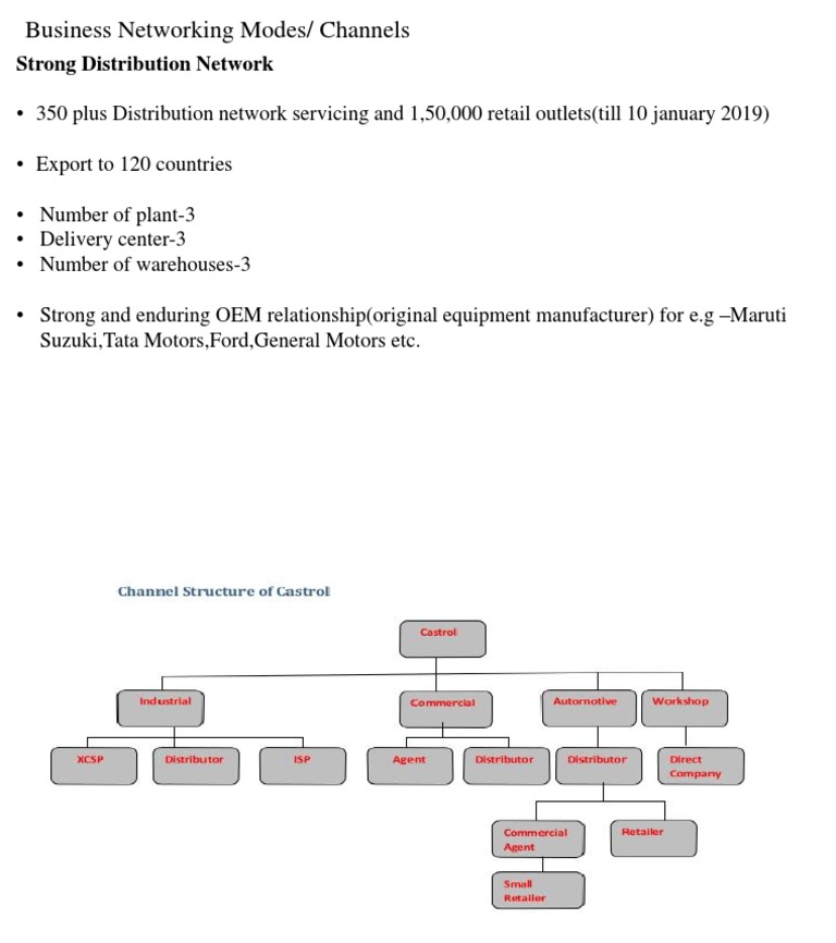 Business Networking Modes/ Channels: Strong Distribution Network | PDF