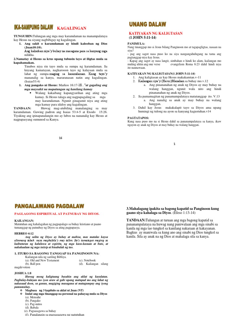 10 Follow Up Lesson Booklet | PDF