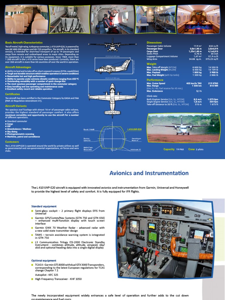 Presentation - L-410 UVP E20 | PDF | Aircraft | Aircraft Configurations