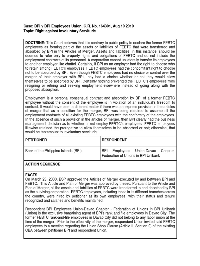 BPI V BPI Employees Union | PDF | Collective Agreement | Trade Union