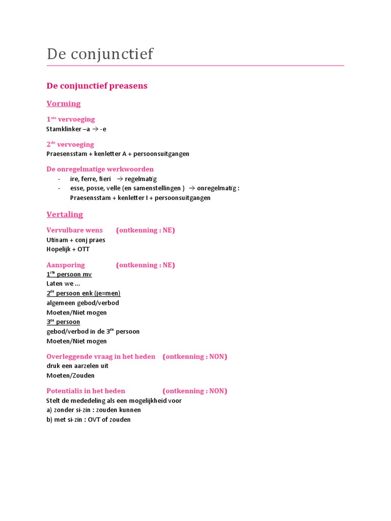 De Conjunctief | PDF