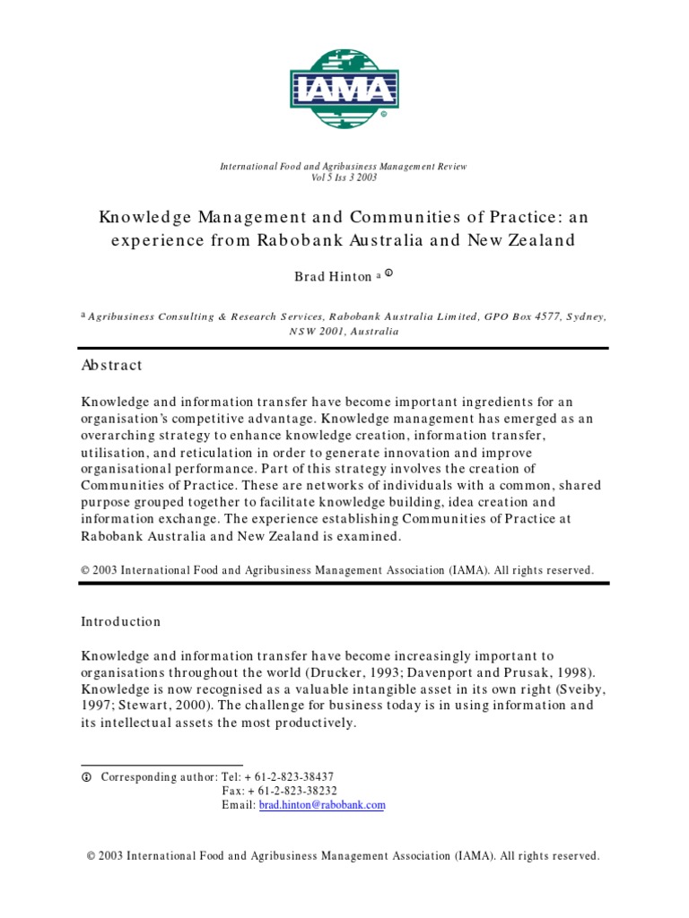 Knowledge Management and Communities of PDF | PDF | Knowledge Management | Tacit Knowledge