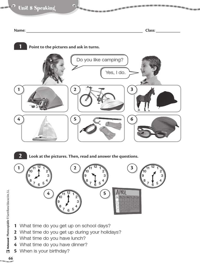 Wonder 2 Unit 8 Speaking | PDF