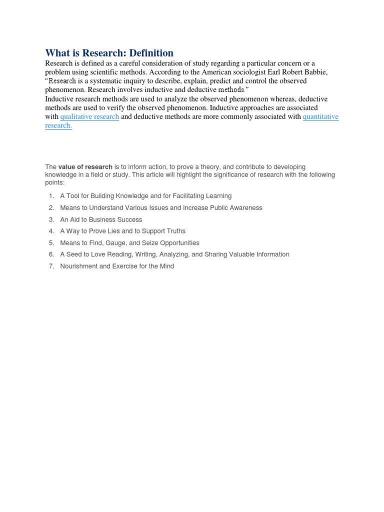 What Is Research: Definition: Qualitative Research Quantitative ...