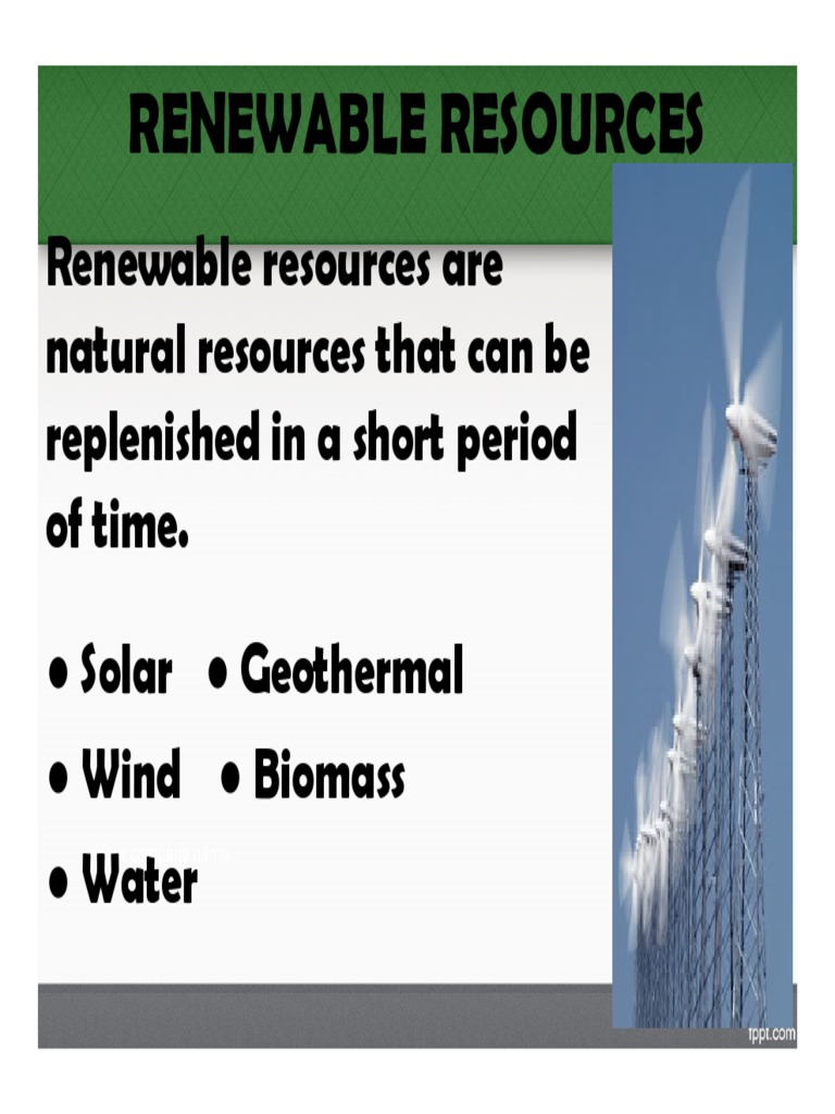 Renewable Energy Sources | PDF