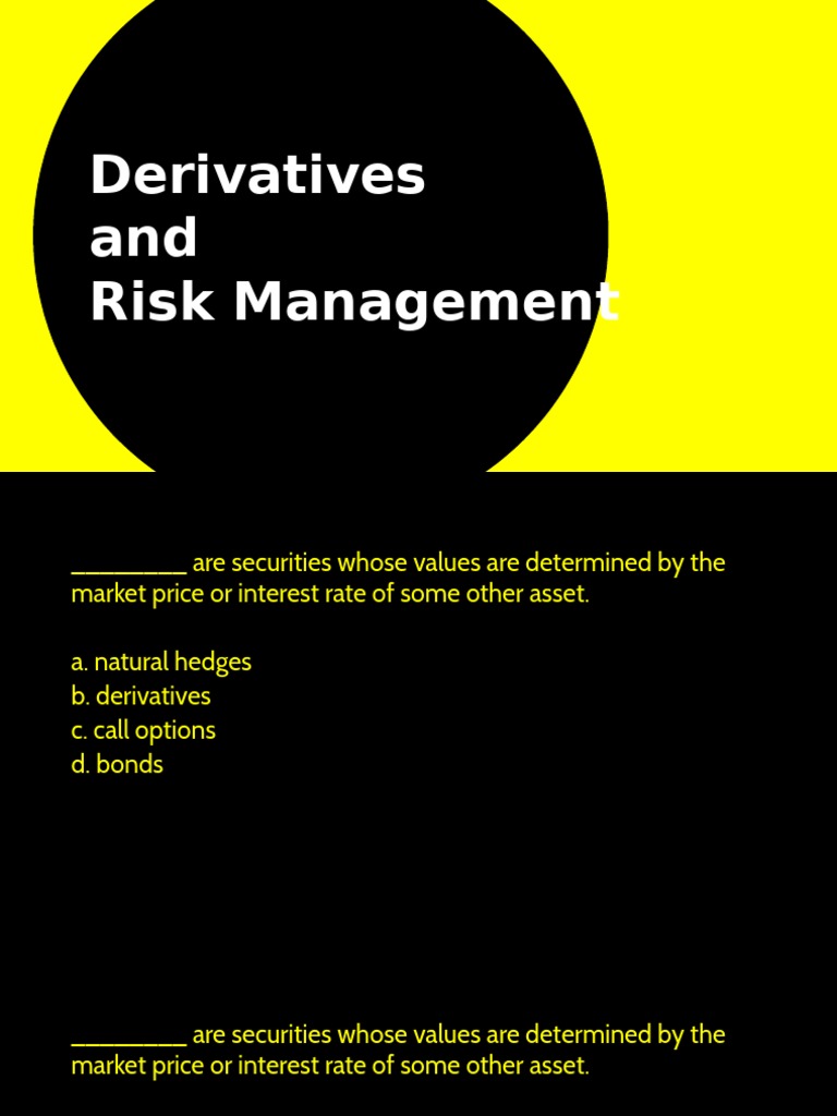 Understanding Derivatives and Risk Management | PDF | Derivative ...