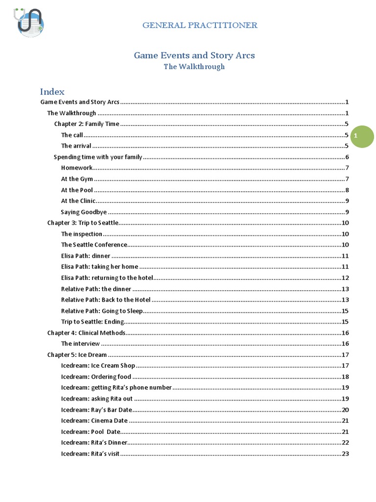 General Practitioner Official Walkthrough | PDF