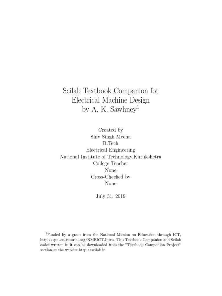 Electrical Machine Design - A. K. Sawhney | PDF | Electrodynamics ...