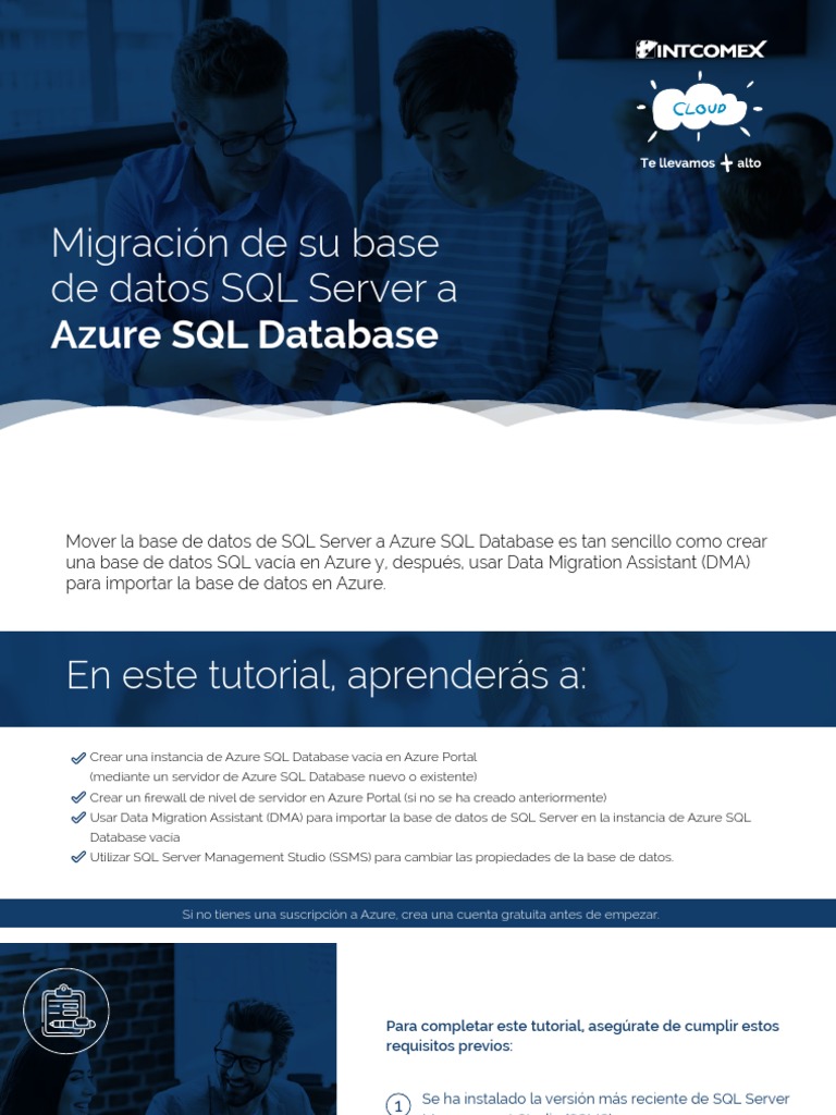 Migración de Su Base de Datos SQL Server A Azure SQL Database | PDF | Servidor SQL de Microsoft ...