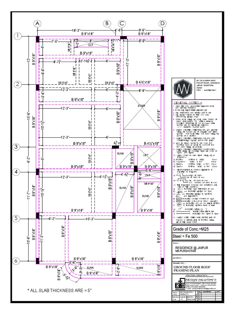Ground Floor Shuttering Layout Plan | PDF | Building Materials ...