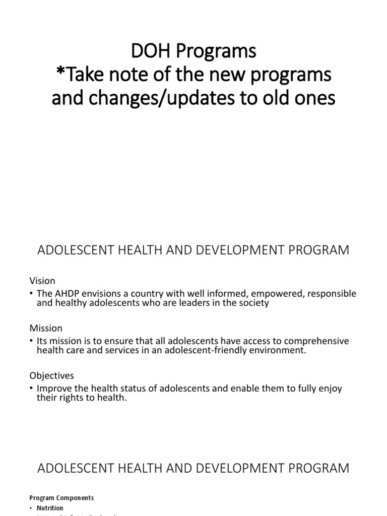 DOH Programs | Download Free PDF | Family Planning | Health Care