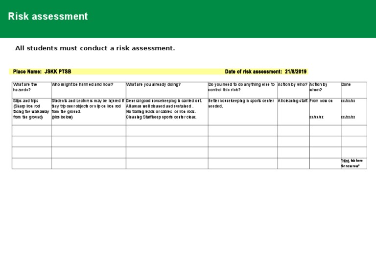 Risk Assessment and Policy Template | PDF