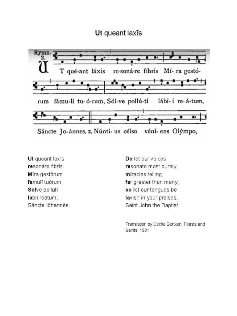 Hymn to St. John the Baptist | PDF
