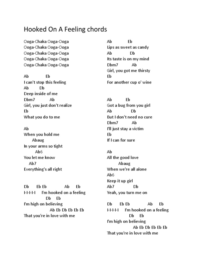 08 Hooked On A Feeling Chords | PDF