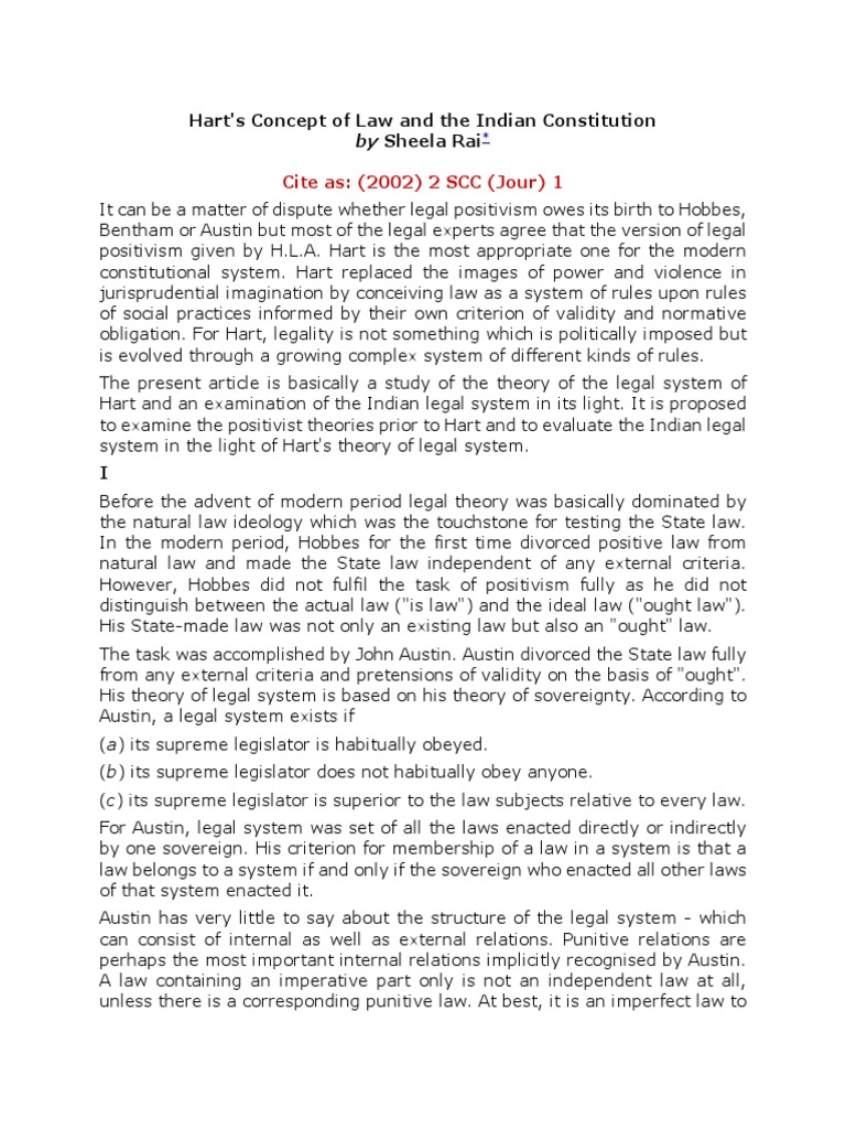 Hart | PDF | United States Constitution | Constitution