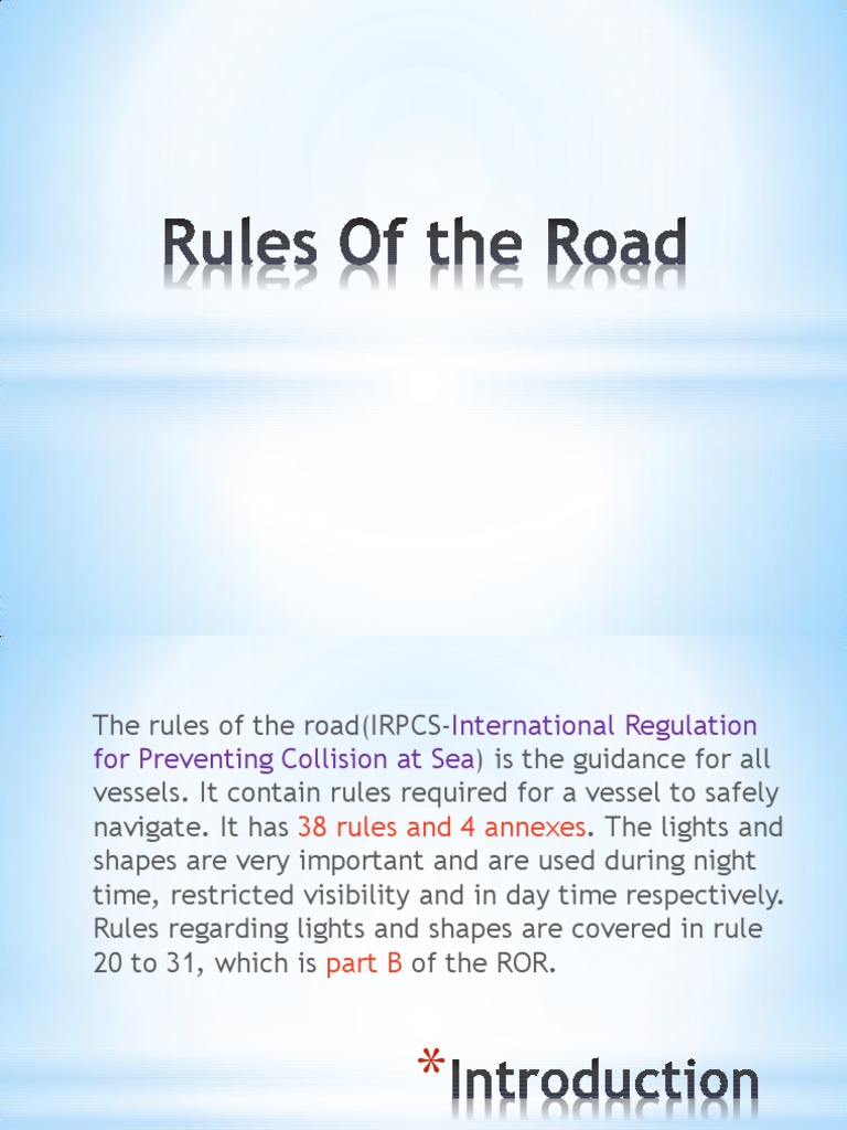 ROR Lights and Shapes | PDF | Stern | Mast (Sailing)