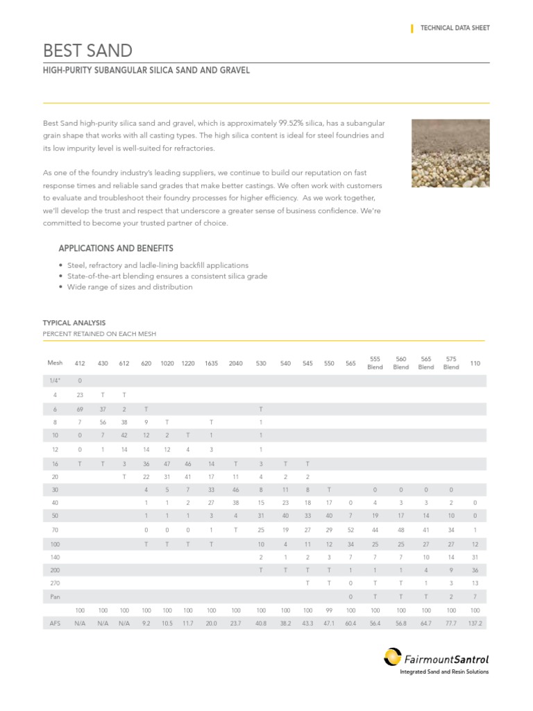 Best Sand Silica Sand and Gravel TDS 417 | PDF | Sand | Silicon Dioxide
