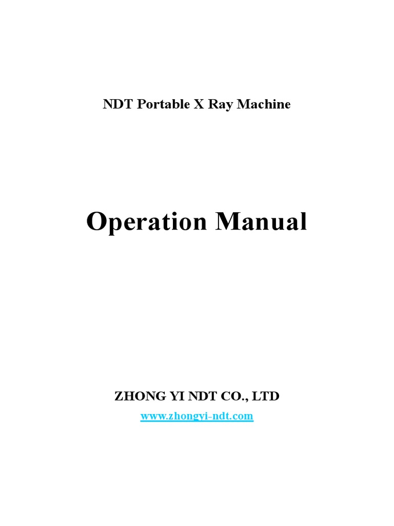 Operation Manual RX Machine | PDF | Vacuum Tube | Nondestructive Testing