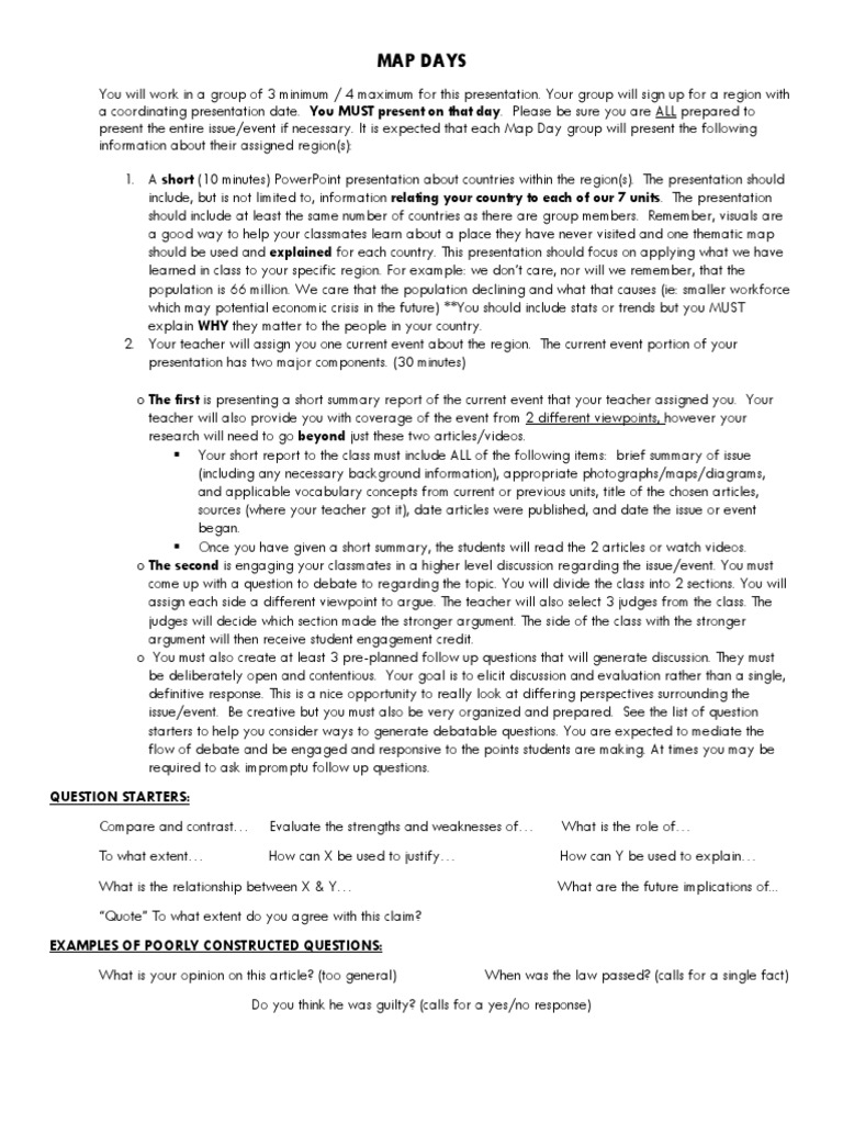 Fall 2019 Map Day | PDF | Vocabulary | Question