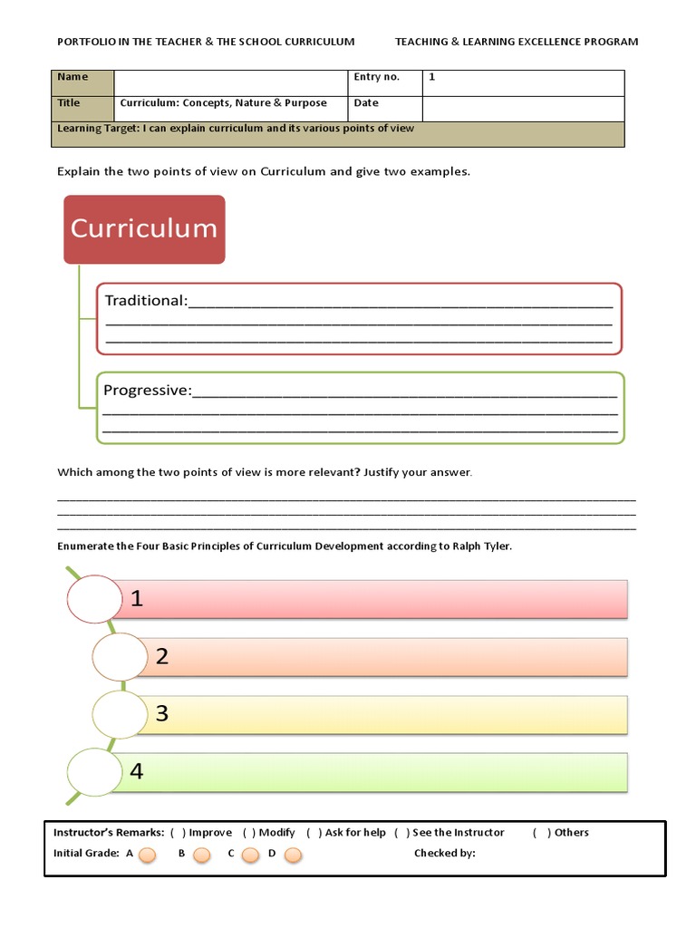 Curriculum: Explain The Two Points of View On Curriculum and Give Two ...