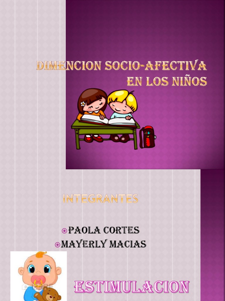 Dimencion Socio-Afectiva en Los Niños | PDF | Las emociones | Subjetividad