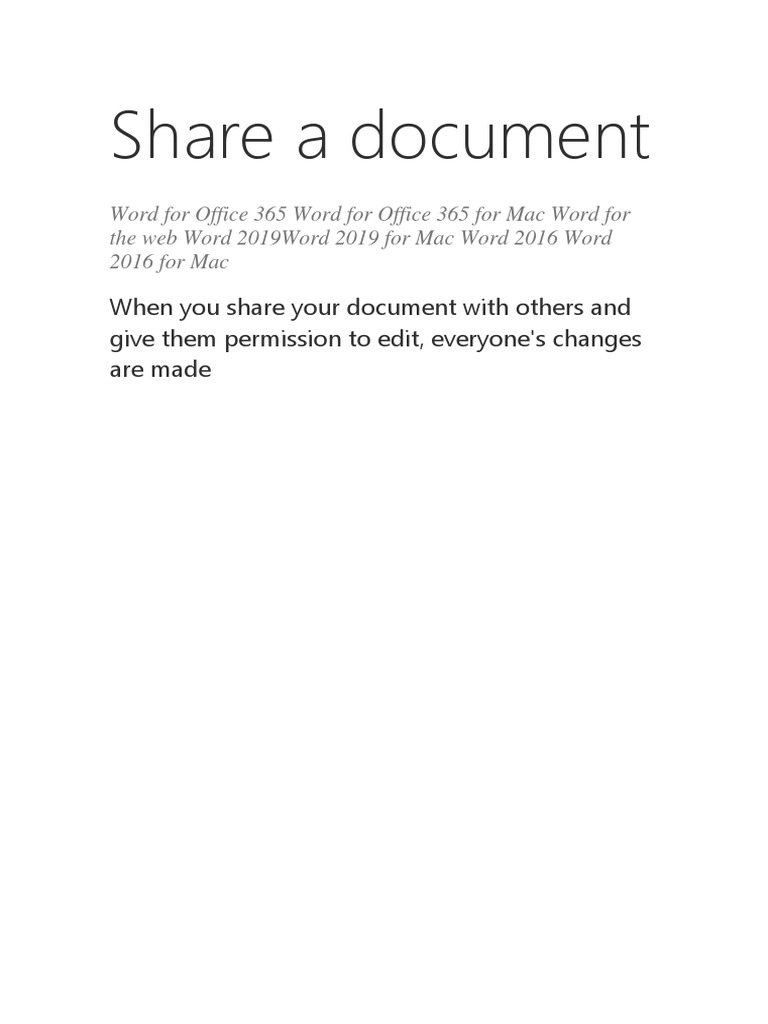Share A Document: When You Share Your Document With Others and Give ...