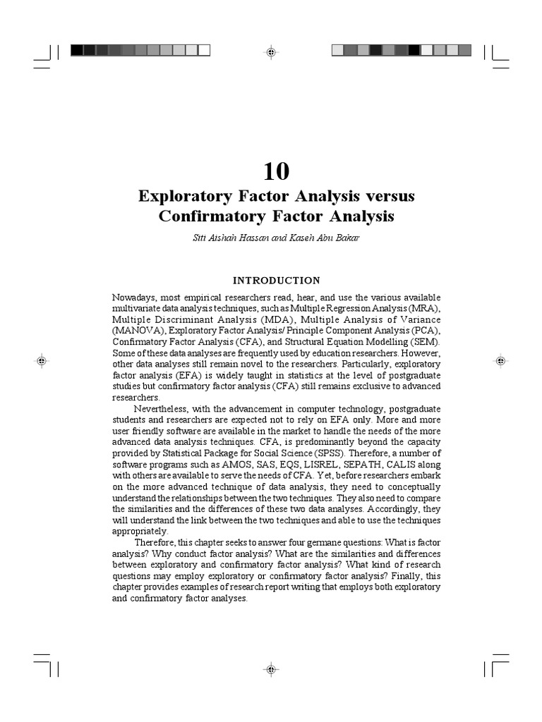 Efa Vs Cfa | PDF | Factor Analysis | Data Analysis