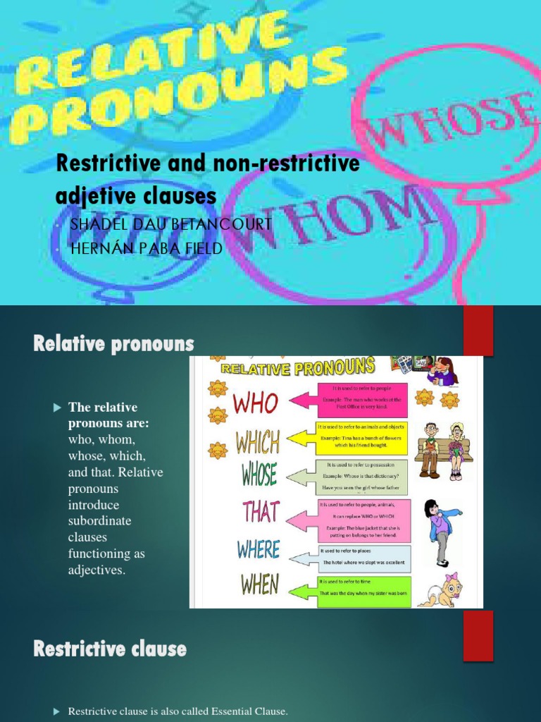 Restrictive and Non-Restrictive Adjetive Clauses | PDF