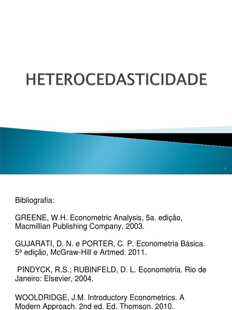 Heterocedasticidade | PDF | Estimador | Distribuição Qui Chi