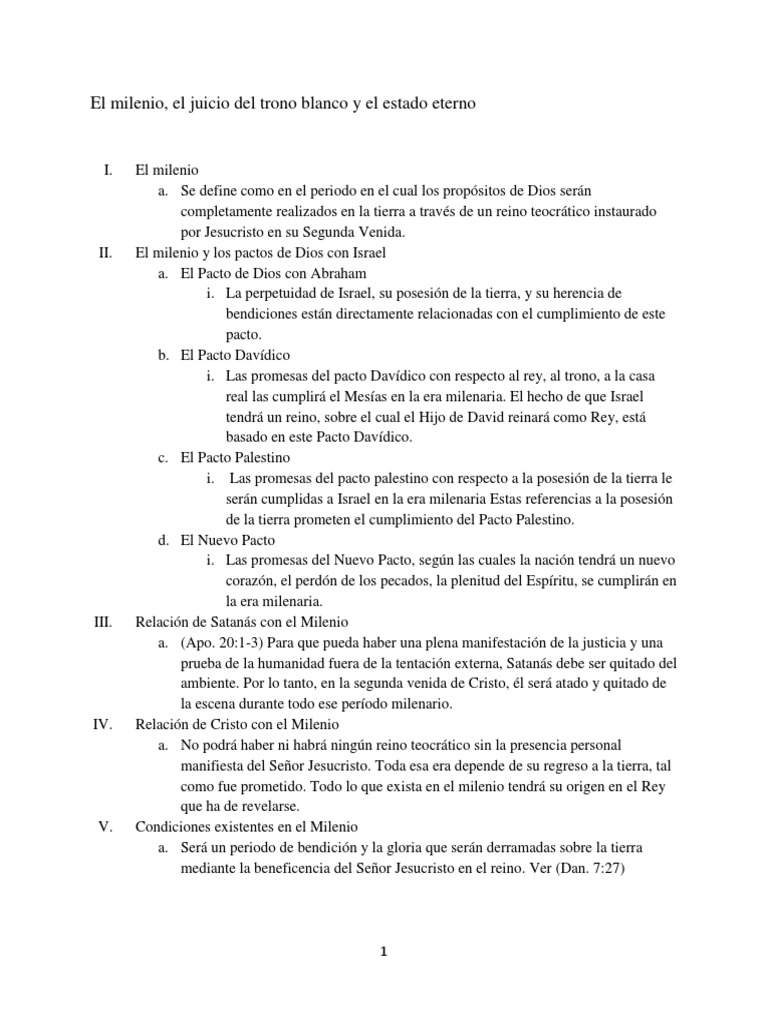 El Milenio, EL Juicio Del Trono Blanco y El Estado Eterno | PDF | La ...