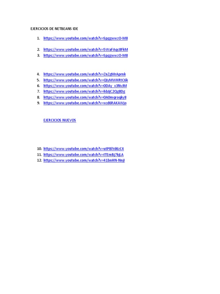 Ejercicios de Netbeans Ide | PDF | Computer Programming Tools | Java Platform