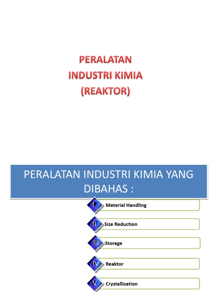 Reaktor Kimia dan Kinetikanya | PDF