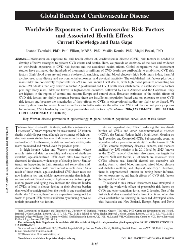 Journal AHA | PDF | Non Communicable Disease | Cardiovascular Diseases