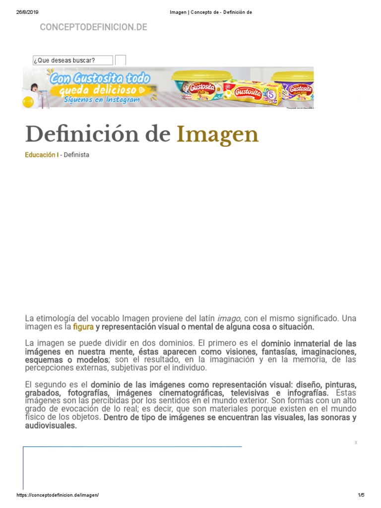 Definición de Imagen | PDF | Imagen | Percepción visual