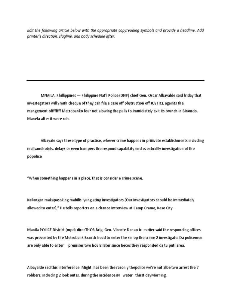 Copy Reading Worksheet 1 | PDF | Rodrigo Duterte | Luzon