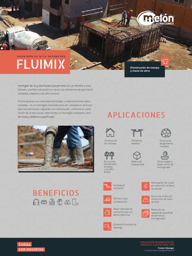 Melon Ficha Fluimix | PDF | Hormigón | Naturaleza