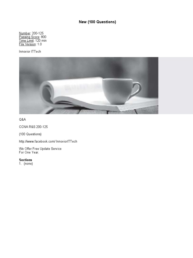 Cisco CCNA (100 Questions) | PDF | Ip Address | Router (Computing)