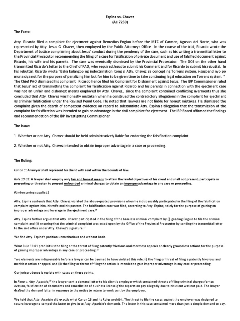 Legal Ethics in Ejectment Cases | PDF | Complaint | Prosecutor